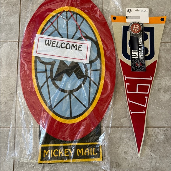 Disney | Accents | Disney Welcome Sign And 971 Pennant | Poshmark